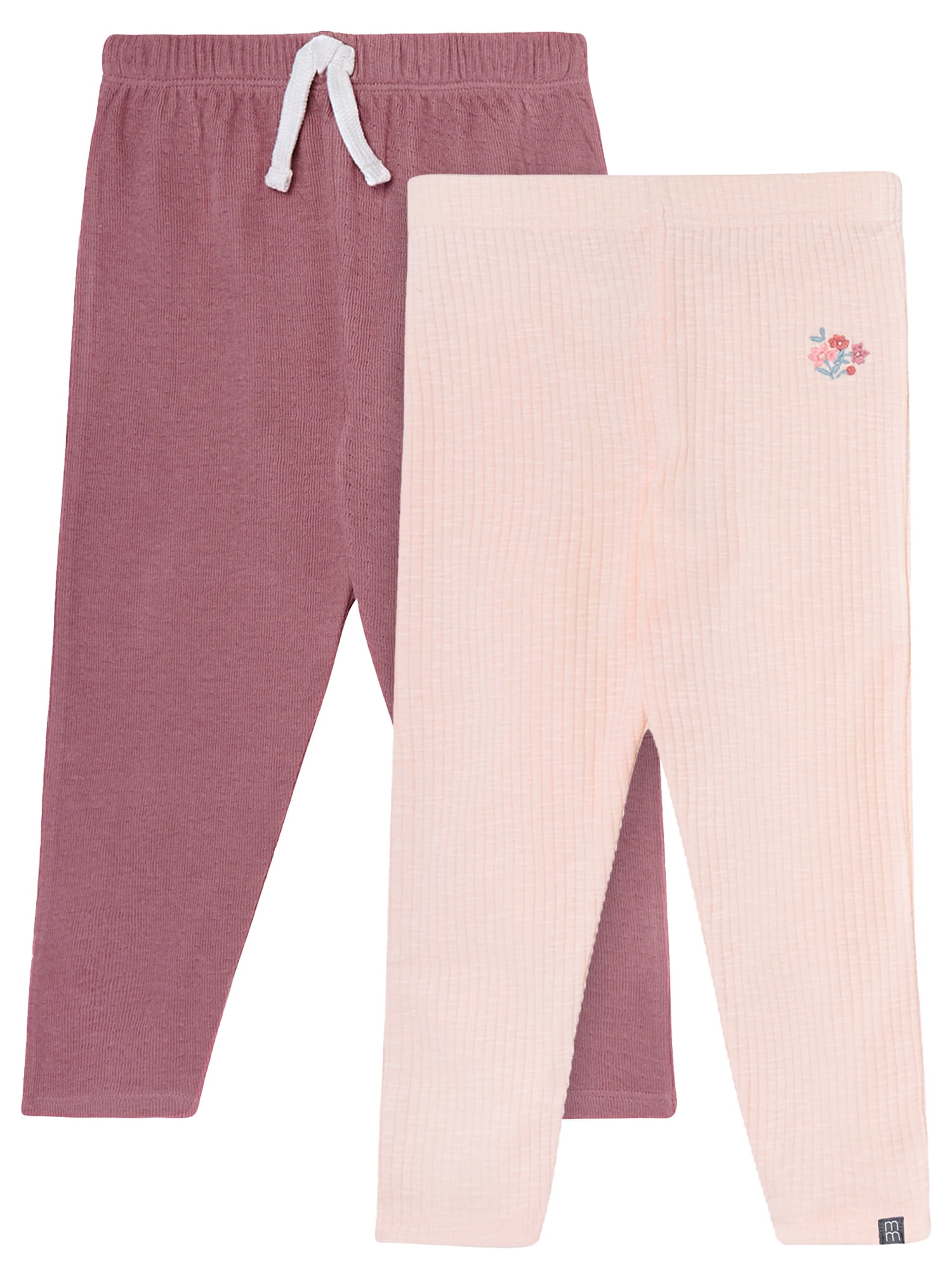 Modern Moments by Gerber Toddler Girl Organic Pants, 2-Pack, Sizes 12 Months - 5T - Walmart.com
