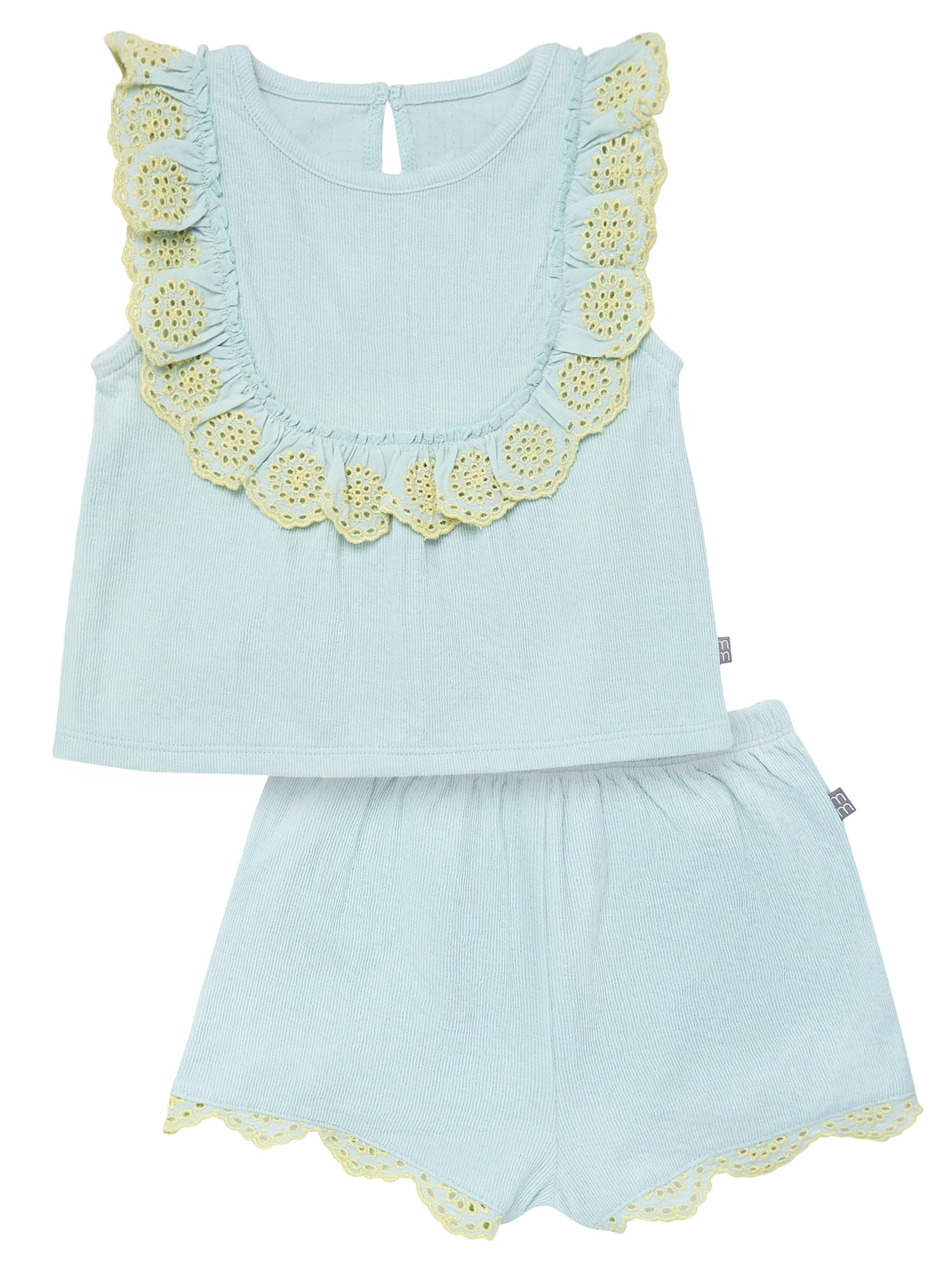 Modern Moments Toddler Girl Eyelet Ruffle Short Set, 2-Piece, Sizes 12M ...