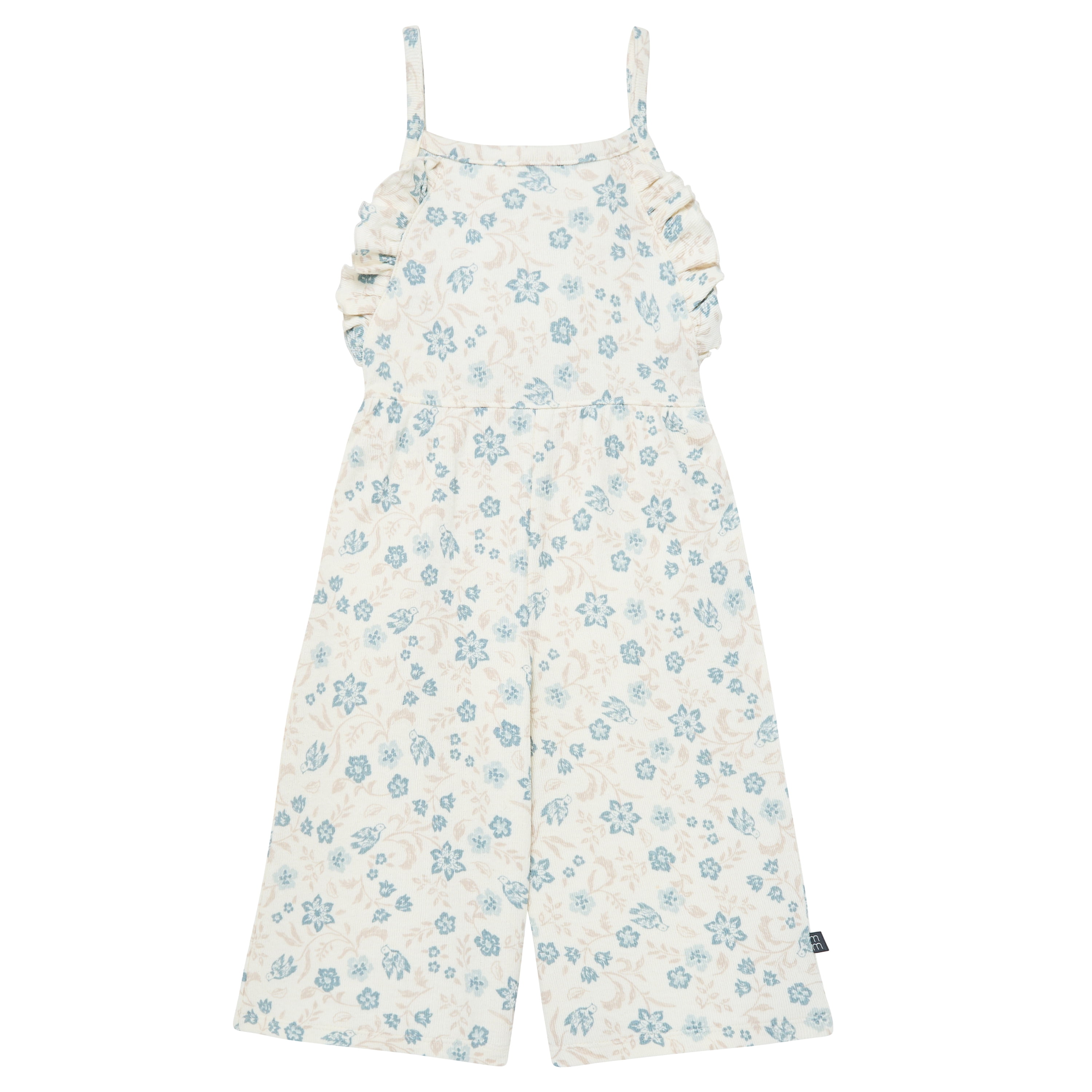 Modern Moments by Gerber Toddler Girl Ruffle Wide Leg Romper, Sizes 12 ...