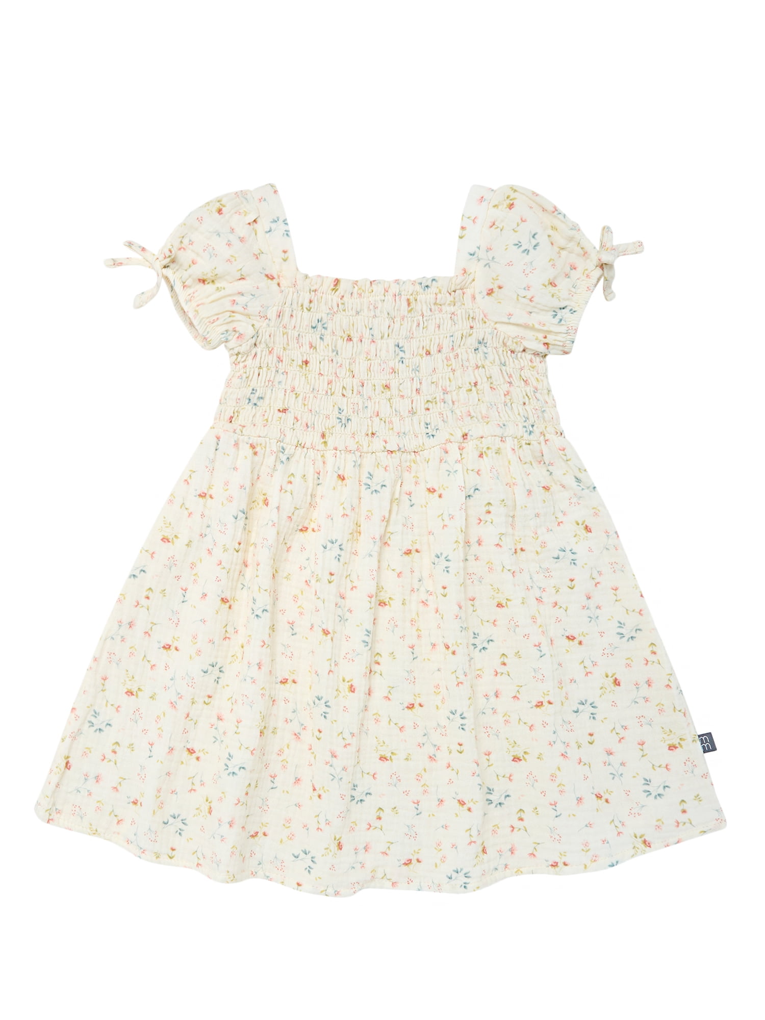 Modern Moments by Gerber Toddler Girl Smocked Dress with Bows, Sizes ...