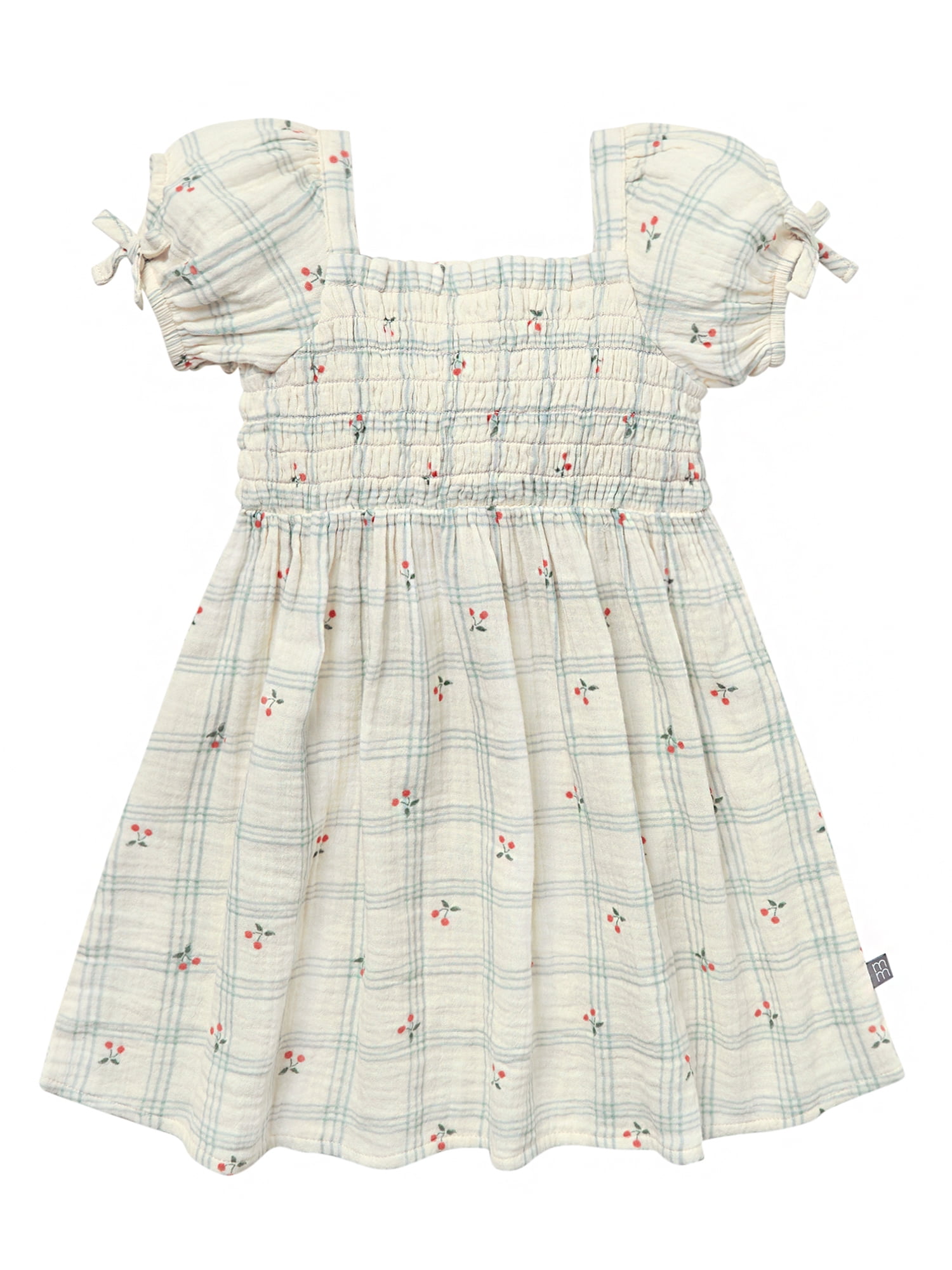 Modern Moments by Gerber Toddler Girl Smocked Dress with Bows, Sizes ...