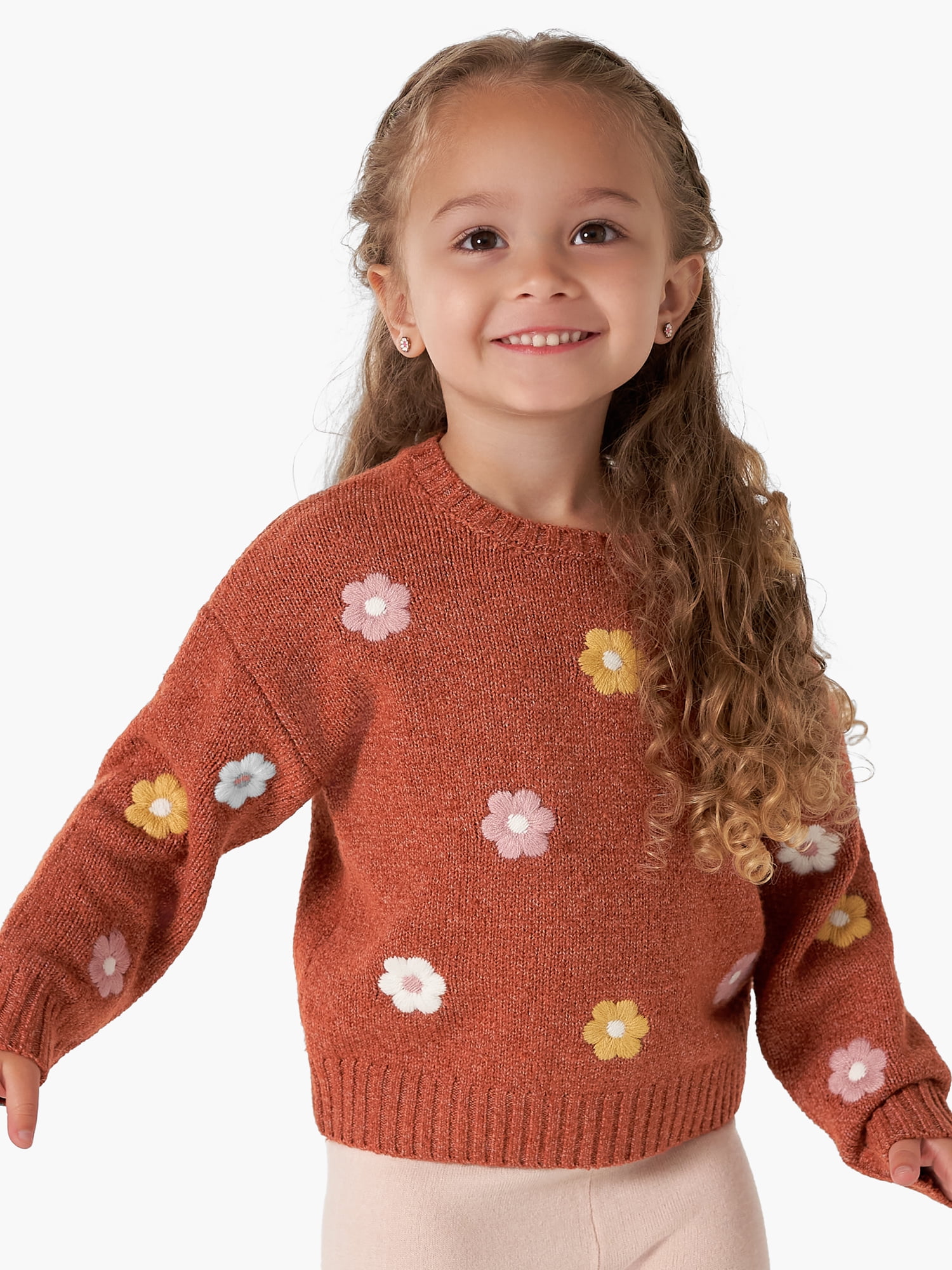 Modern Moments by Gerber Toddler Girl Sweater Knit Top, Sizes 12 Months ...