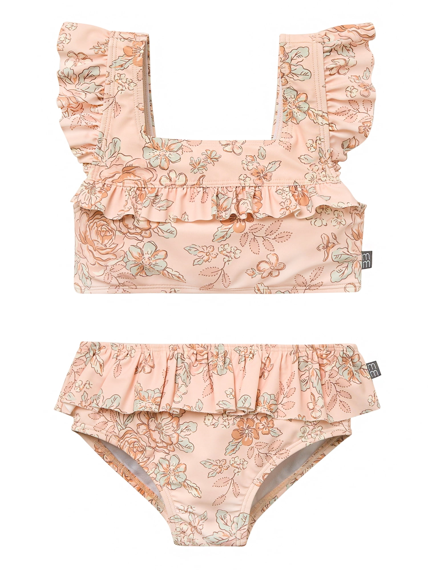 Modern Moments by Gerber Toddler Girl Swimsuit with Ruffles, Sizes 12M ...