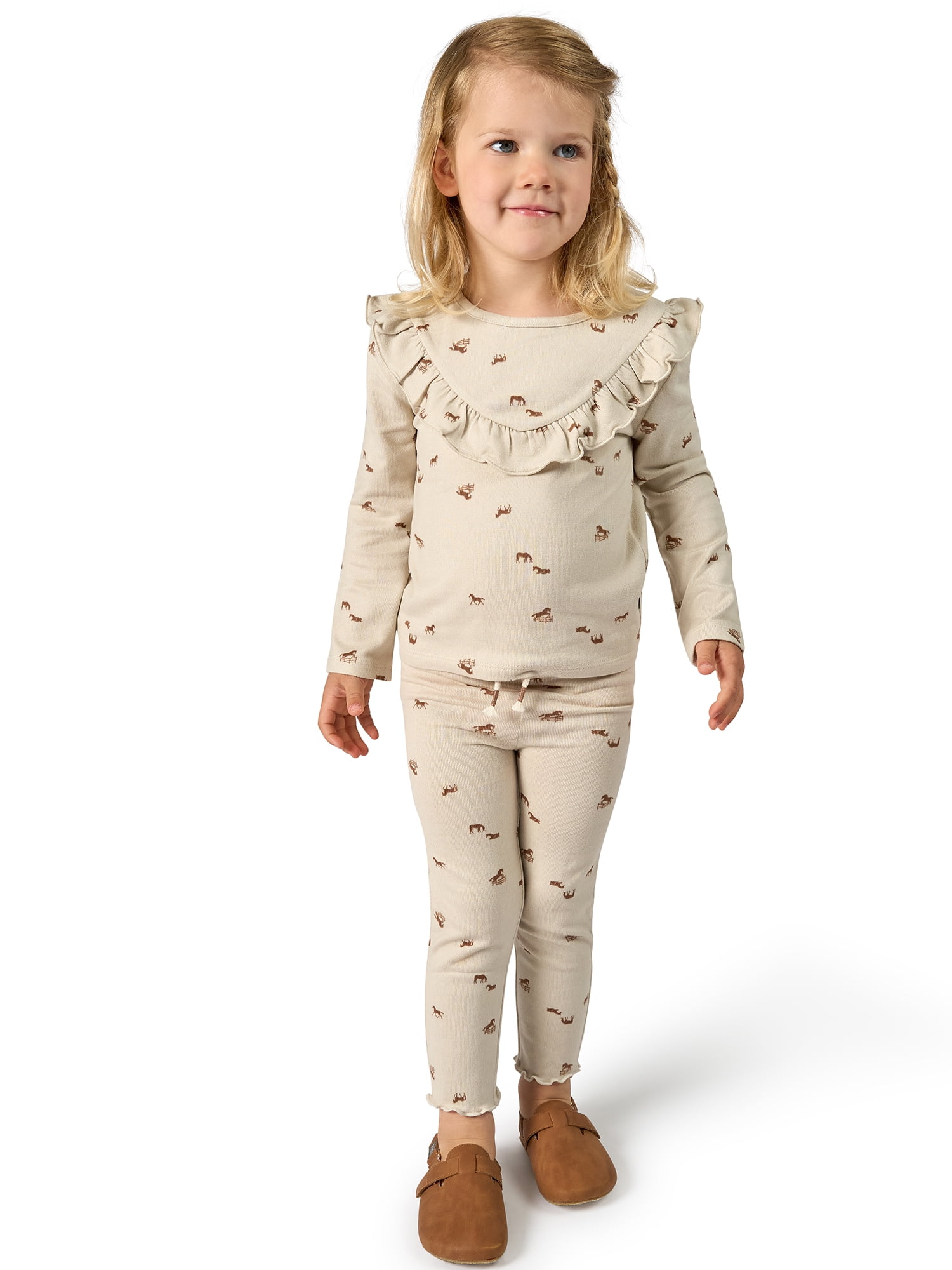 Modern Moments by Gerber Toddler Girl Top and Legging Outfit Set, Sizes ...