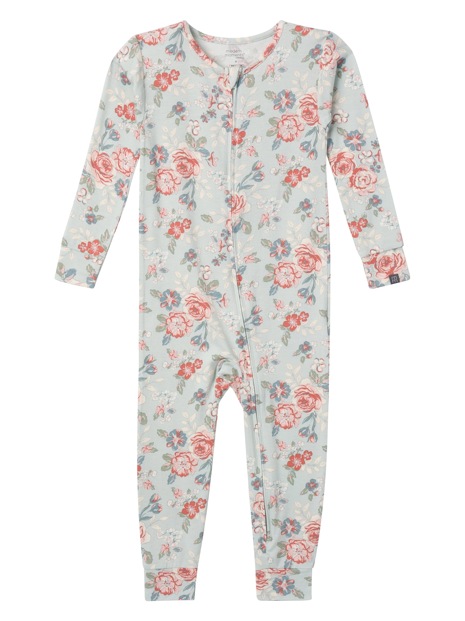 Modern Moments by Gerber Toddler Neutral Super Soft One-Piece Pajama, Sizes 12 Months - 5T ...