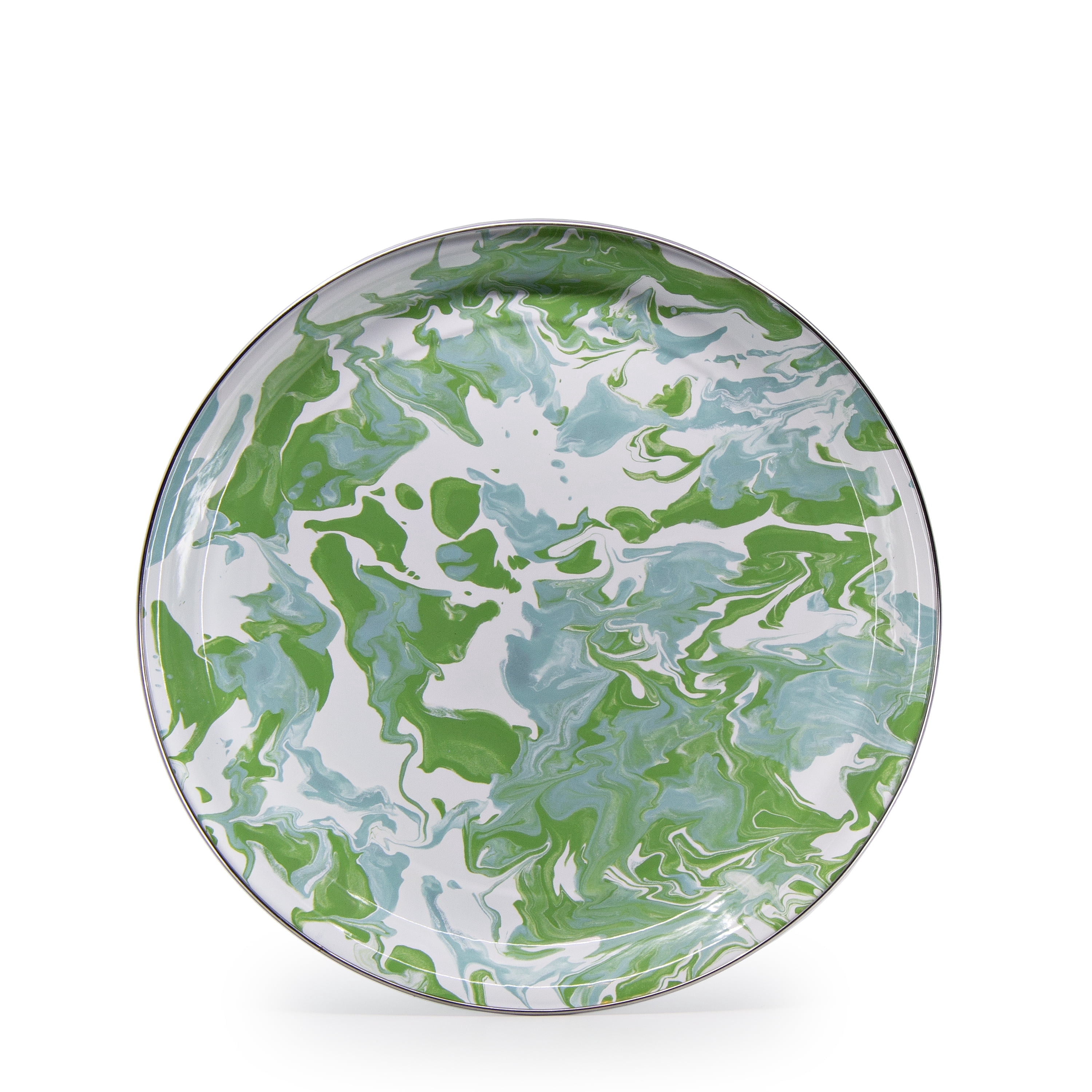 Golden Rabbit Enamelware Modern Monet Pattern - 15.5 inch Medium Tray ...