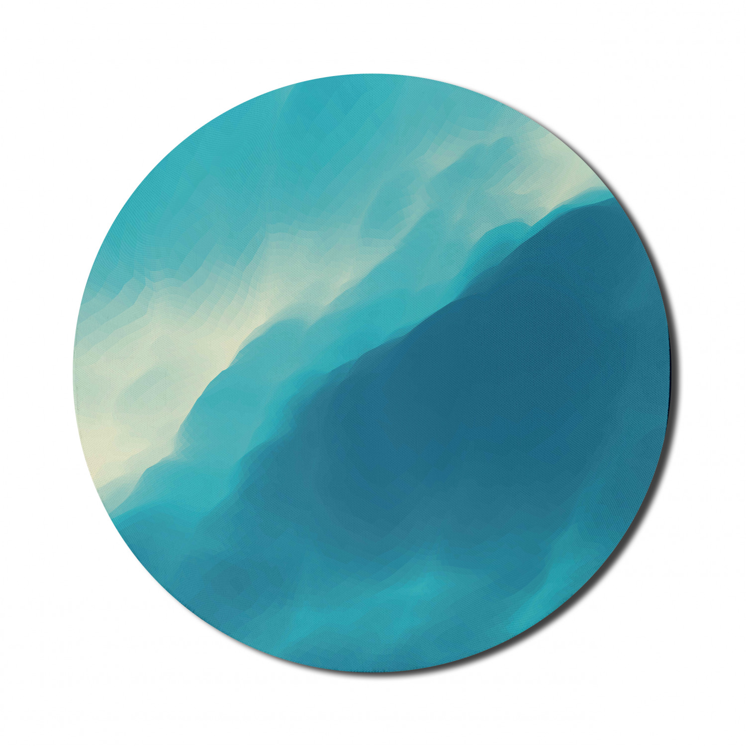 Modern Mouse Pad for Computers, Oil Artwork Cloud Wave Image with Ombre ...