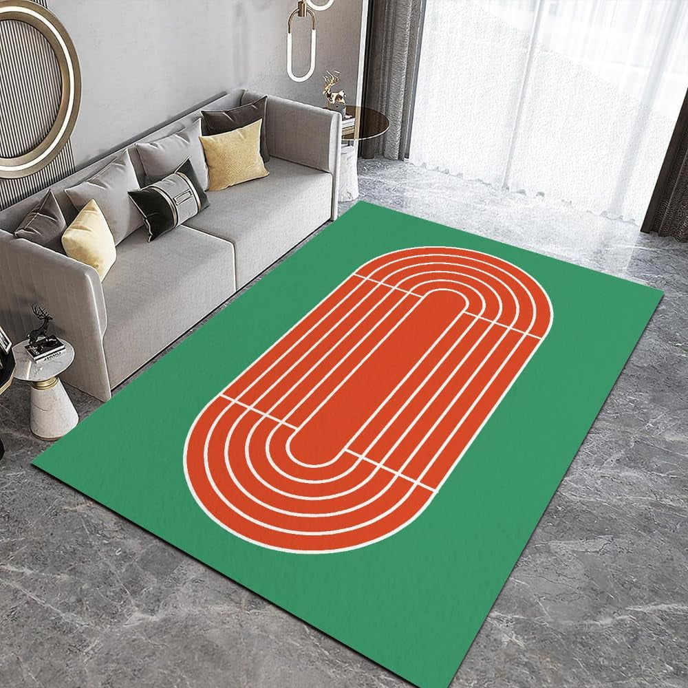 Modern Multi-Color Track And Field Rug, Running Sports, Teenagers Like ...
