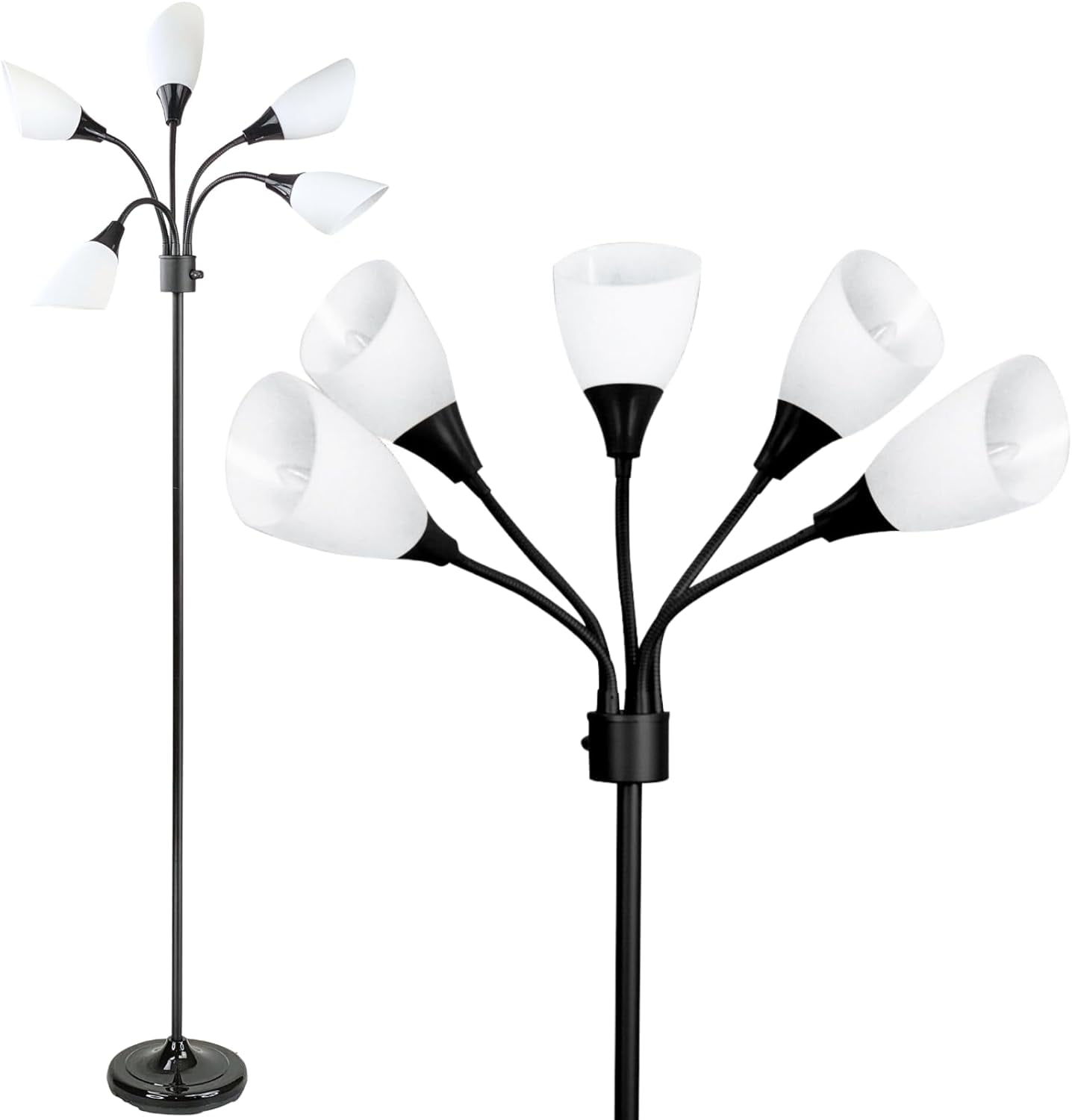 Modern Multi-Head Medusa Floor Lamp - 5 Light Standing Lamp for Bedroom ...