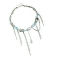 Modern Multi Tassels Resin Jewelry Chain Necklace With Detachable Fringe Pendant And Adjustable ...