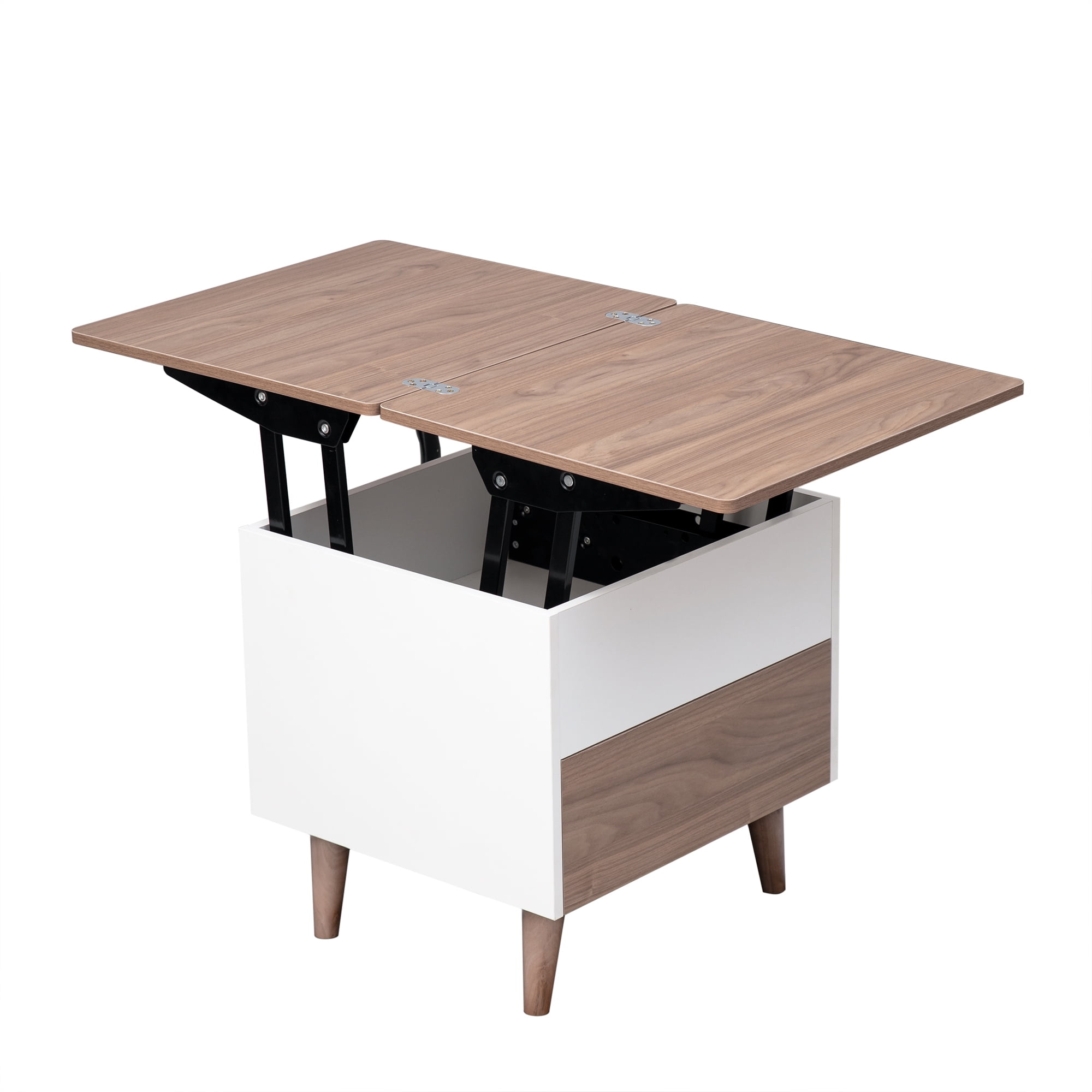 Modern Multi-functional Coffee Table With Storage Drawers Hidden ...