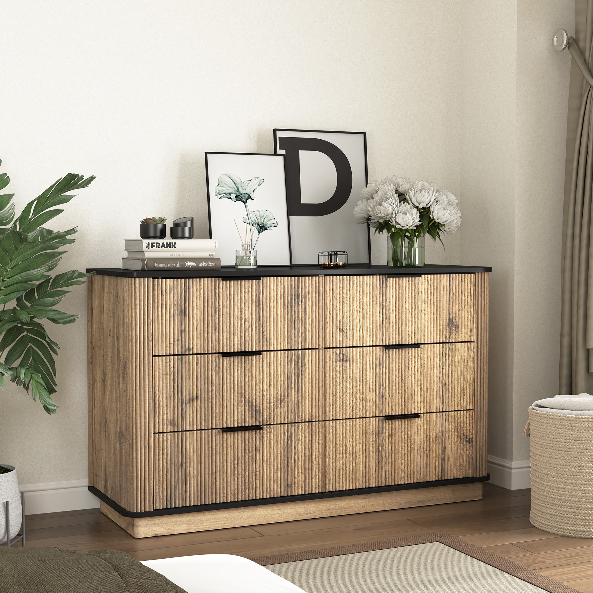 Modern Multi-functional Six-drawer MDF Cabinet,The perfect combination ...