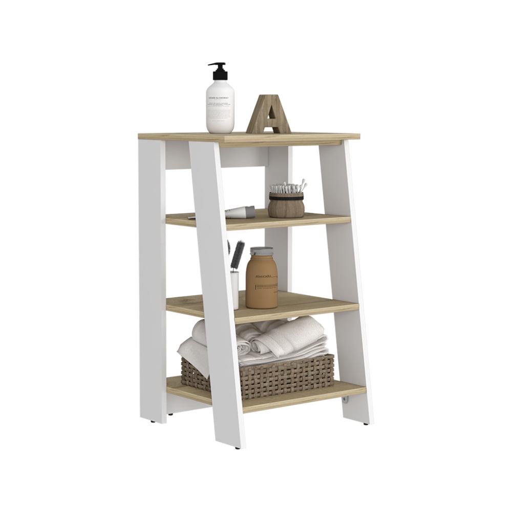 Modern Multicolor Clair Linen Cabinet with 4 Shelves and Single Door ...