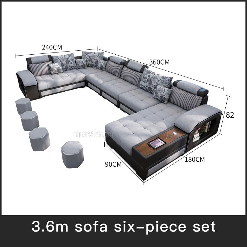 Modern Multifunctional Corner Sofa Set Living Room Minimalist Sofa L ...
