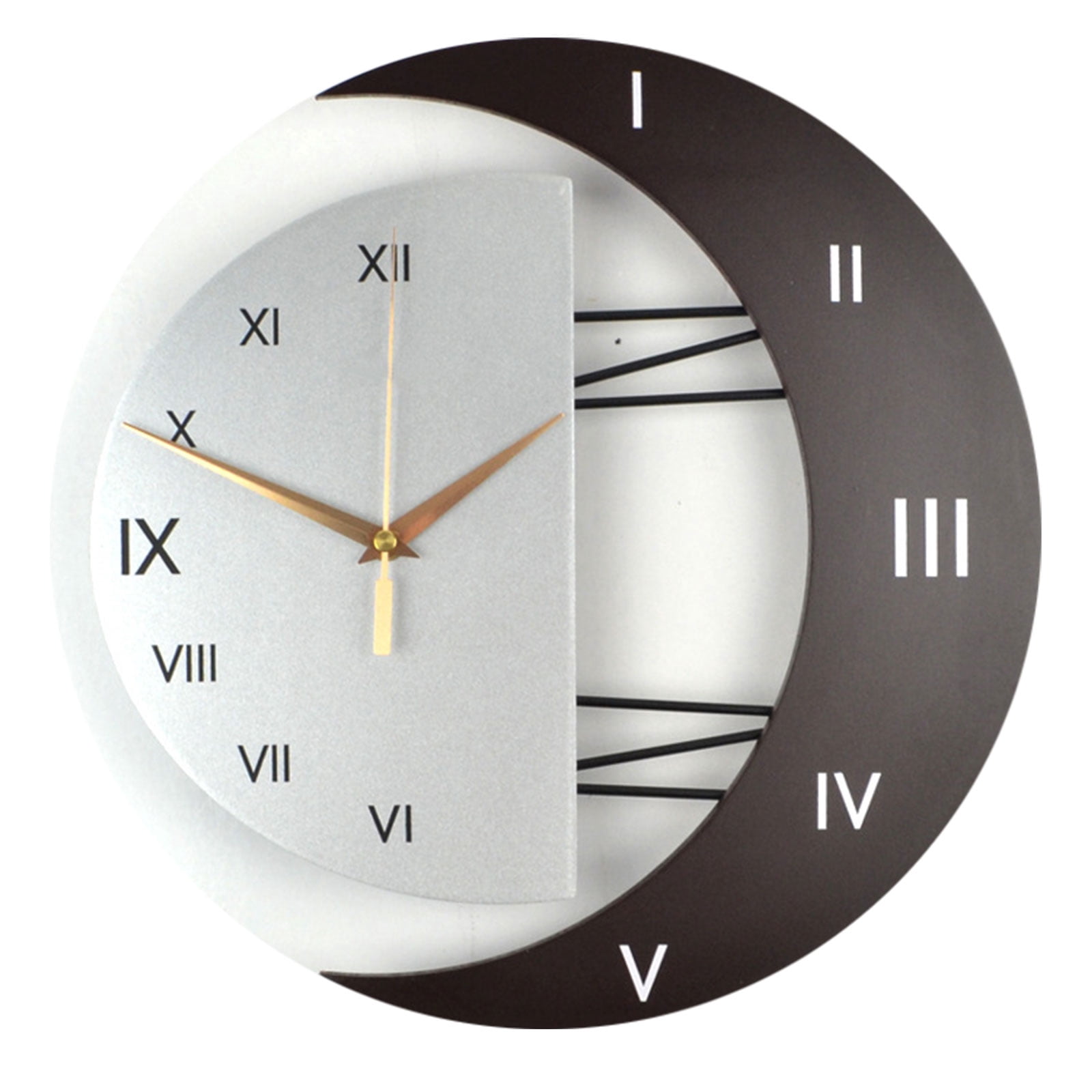 Modern Mute Wall Clock Move Home for Sun and Moon Quartz Clock for ...