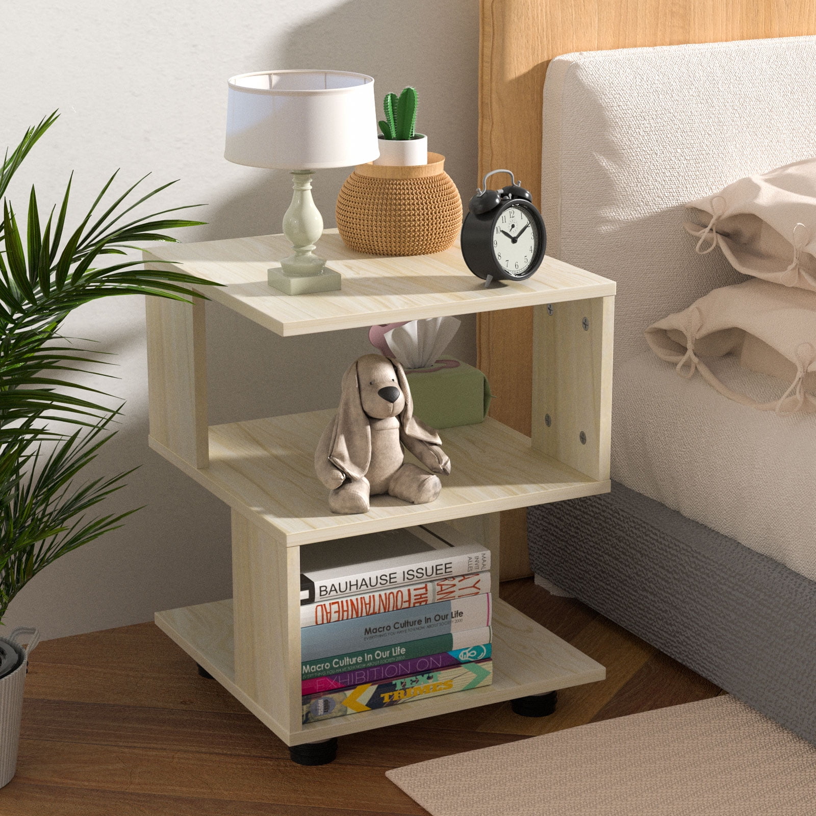 Modern NIghtstand Hallow StyleBox Table Magic Cubic MIni Table Stand ...