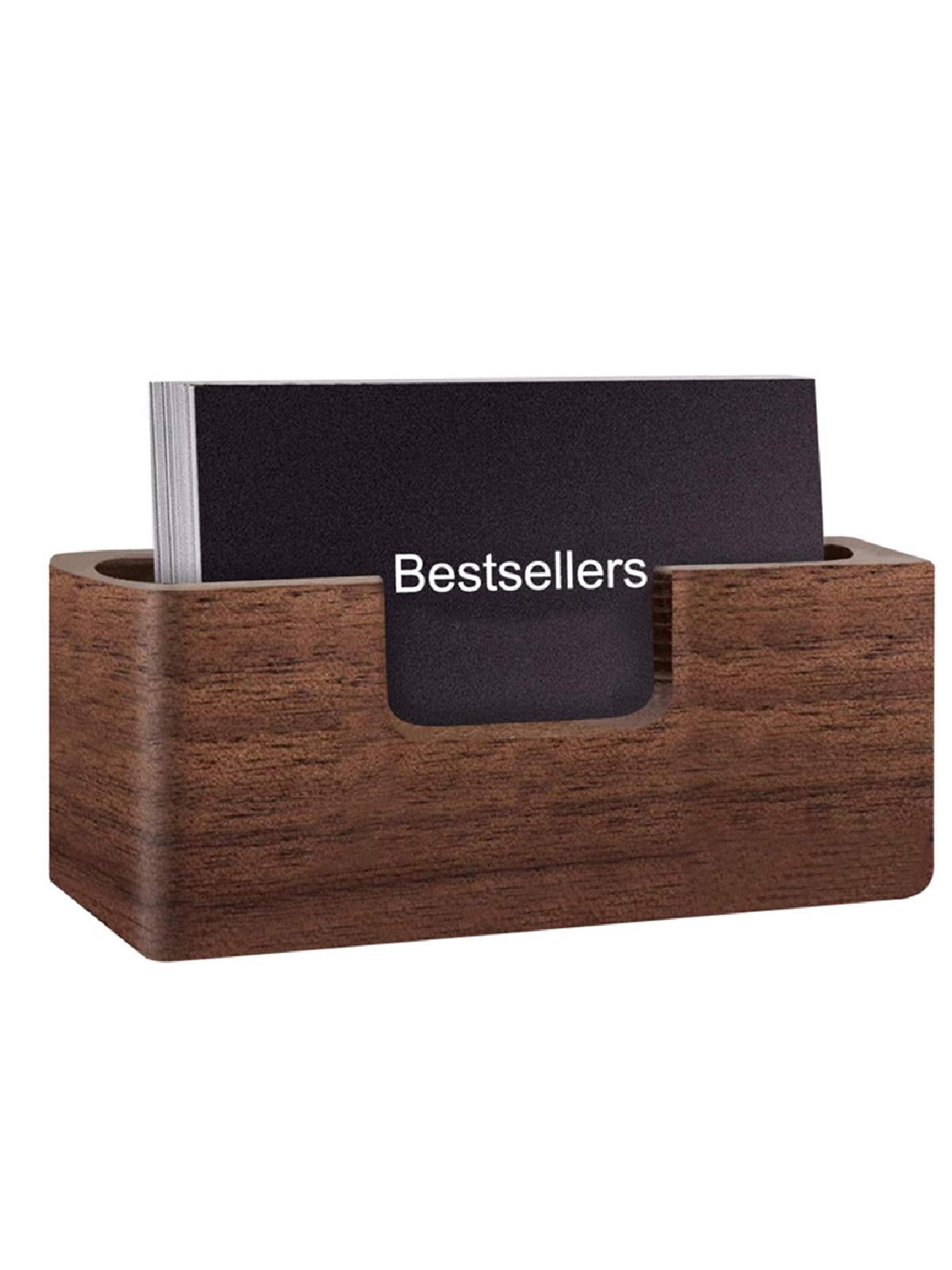 Modern Name Card Stand Business Card Holder Wood for Reception Clinic ...