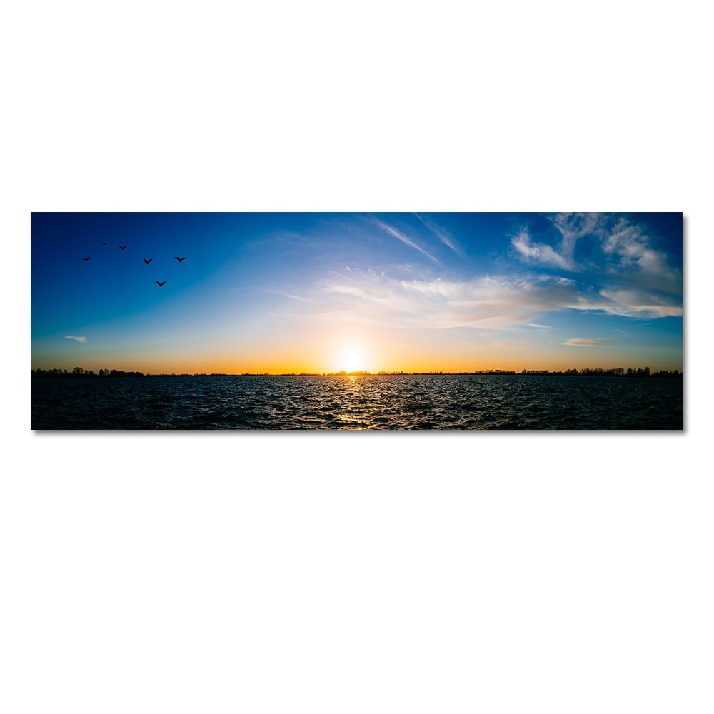 Modern Natural Beach Landscape Wall Art Poster Prints Sea Sunset ...