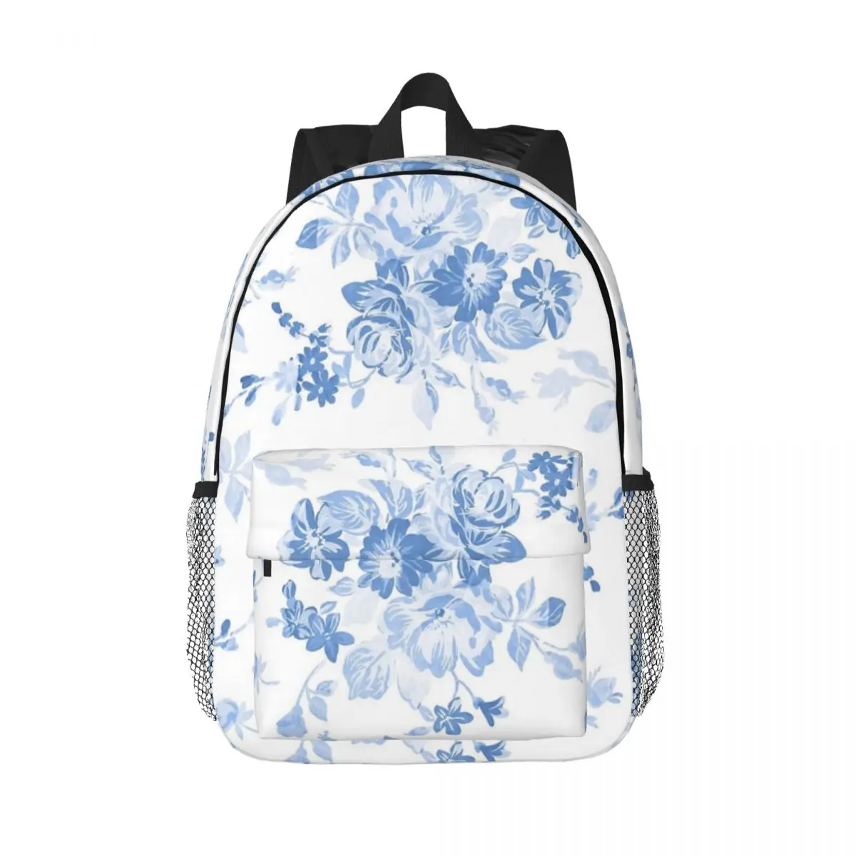 Modern Navy Blue White Watercolor Elegant Floral Backpacks Teenager ...