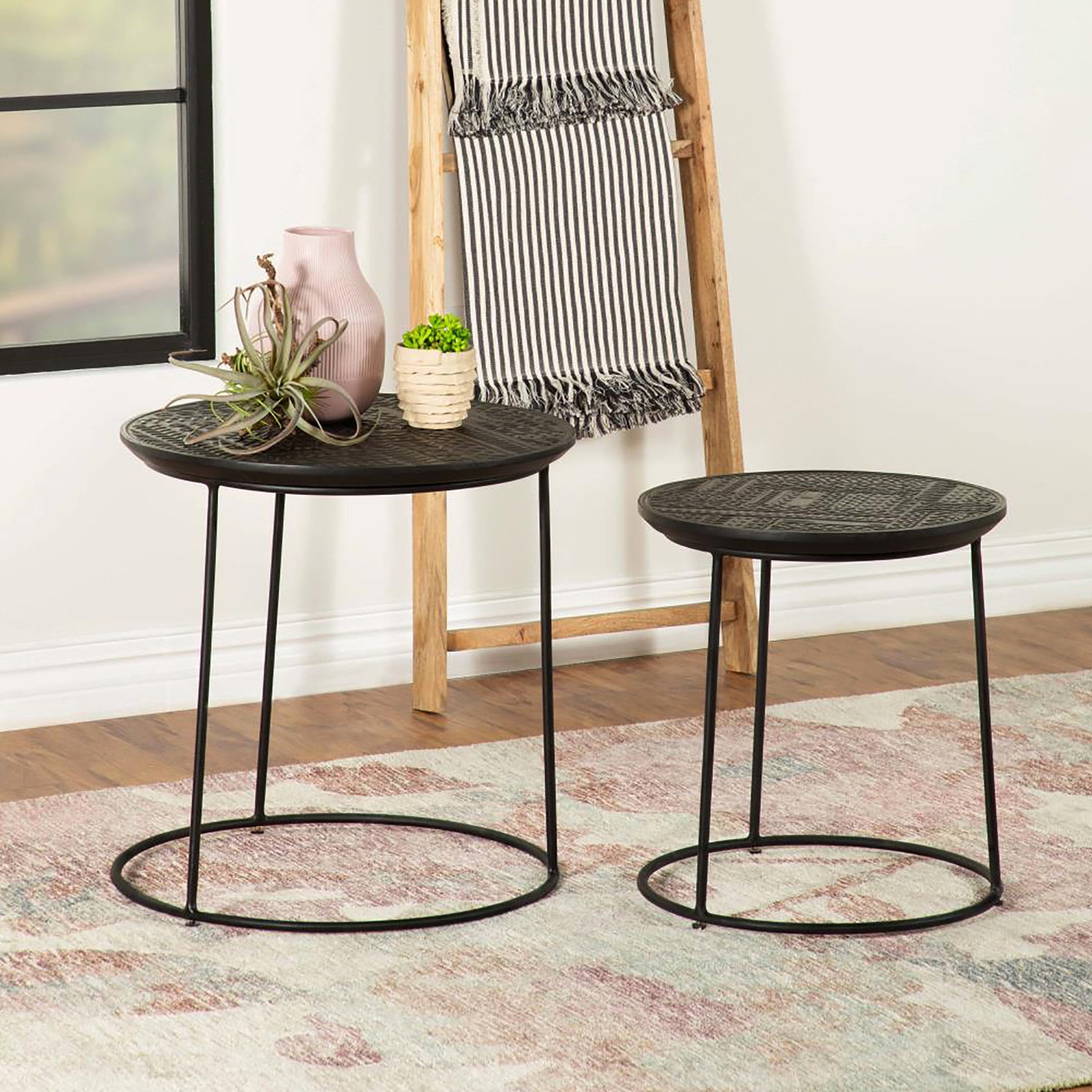 Modern Nesting Tables Set | Provide Geometric Effect in Primary Living ...