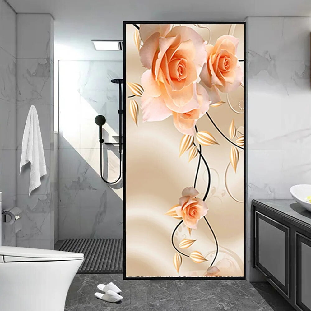 Modern New Chinese Style Flower Door Sticker Corridor Corridor ...