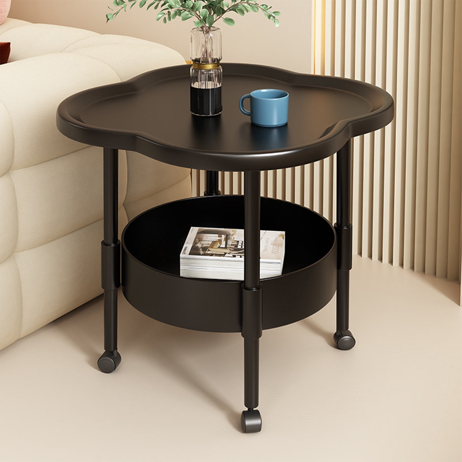 Modern Nightstand Bedside Table with Storage - Space Saving Small Side ...