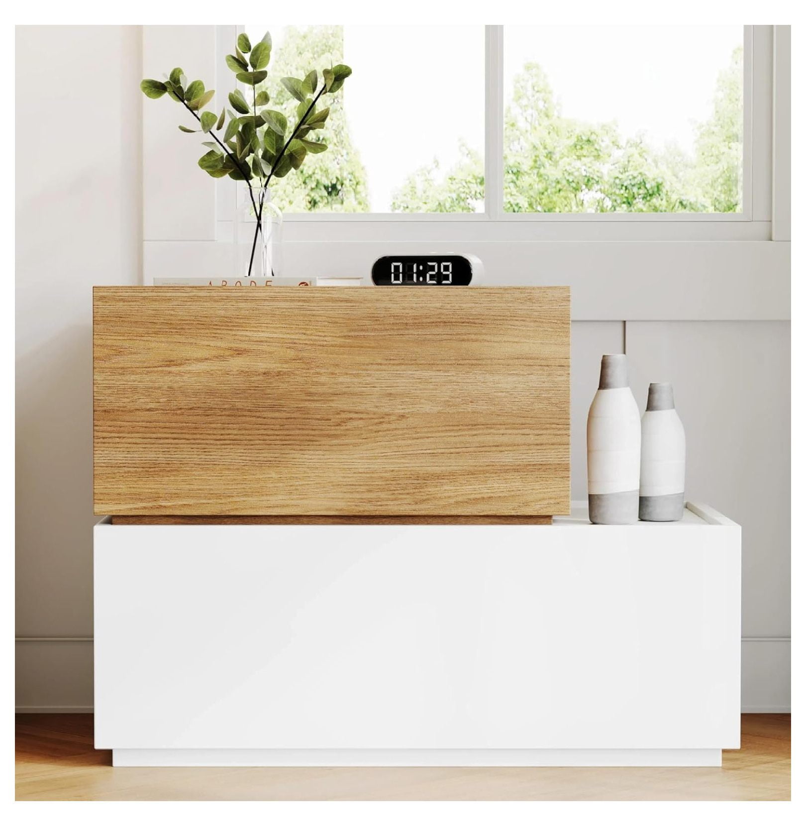 Modern Nightstand Modular Stackable Drawers Modular Storage Bedroom ...