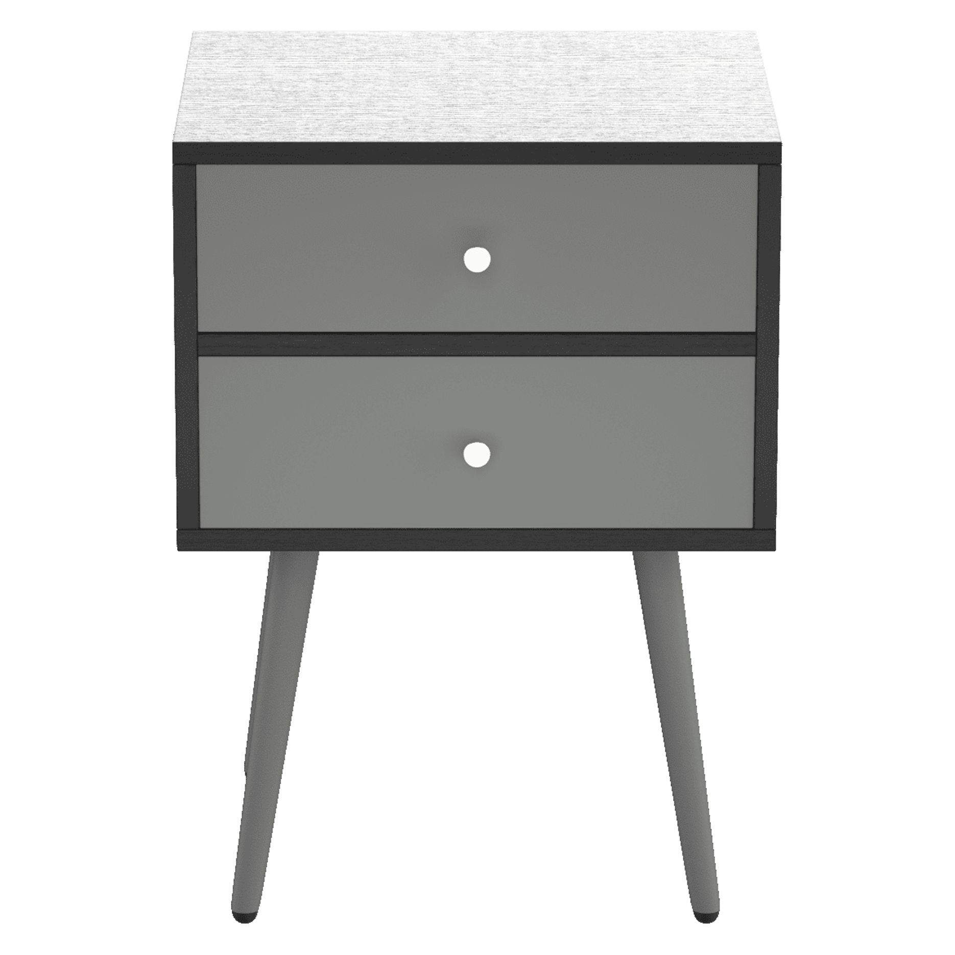 Modern Nightstand with Non-Slip Legs, Nightstand with Storage Drawers ...