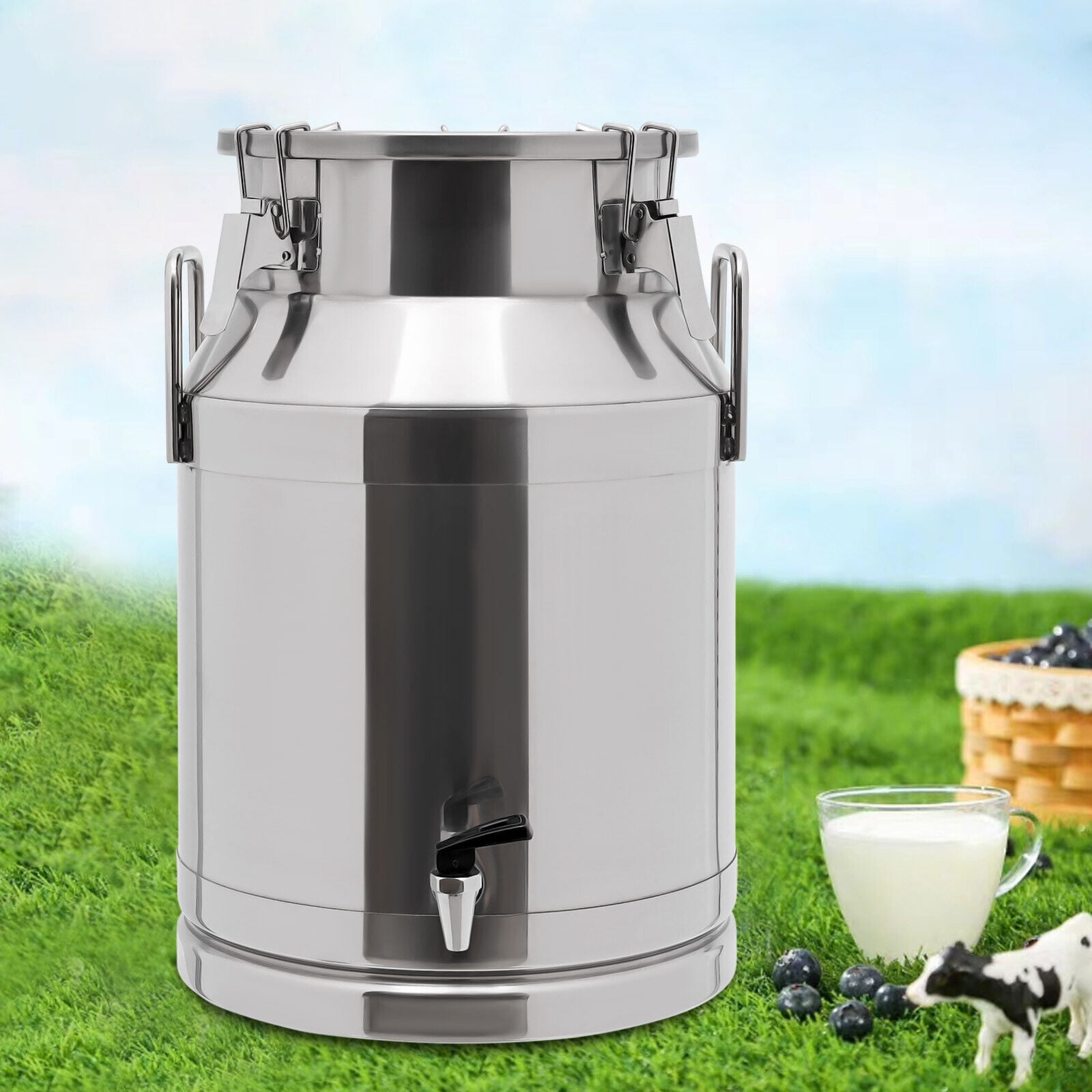 Modern Non-slip 201 Stainless Steel Milk Jug Milk Can Sealed Bucket 7. ...
