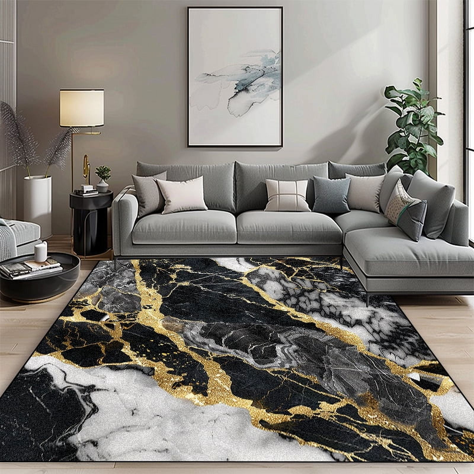 Modern Nordic Geometric Carpet for Bedroom r Living Room Washable Rugs ...