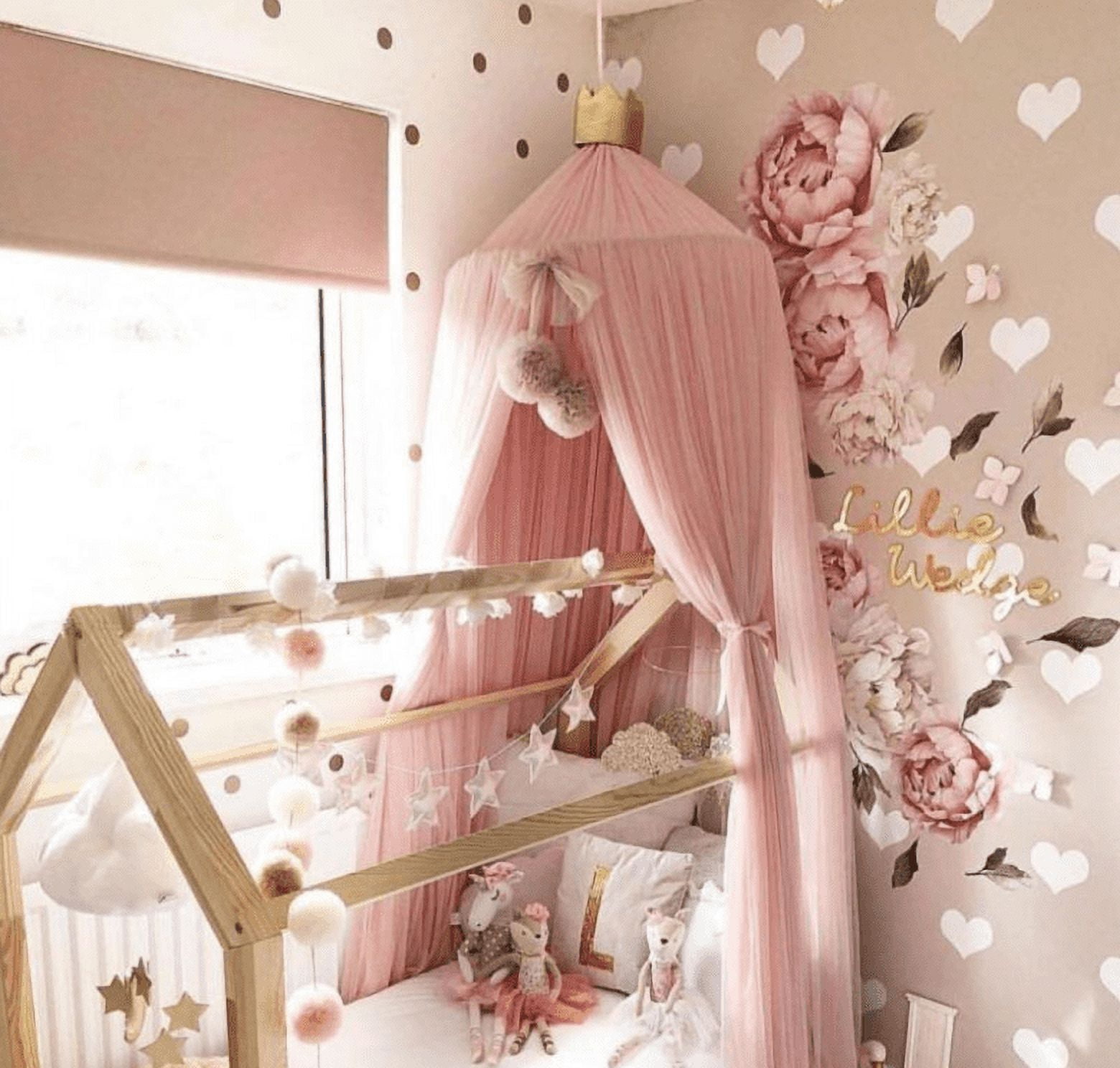 Modern Nursery Bed Canopy for Toddlers & Little Girls - Baby Crib ...
