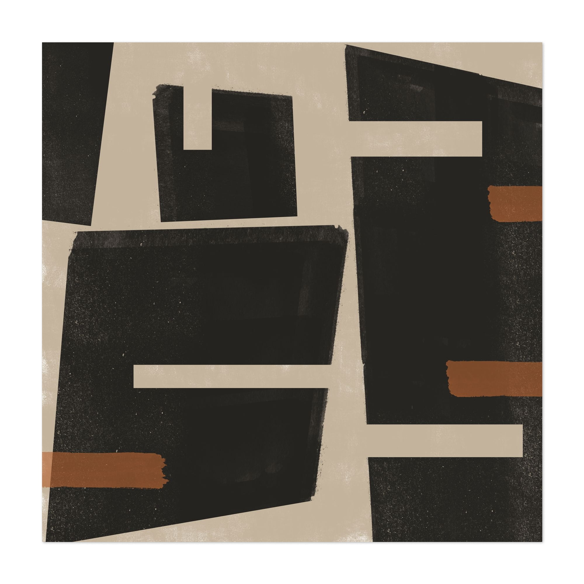 Modern Objects - Mixed Media Abstract Geometric Minimalist Modern Art ...