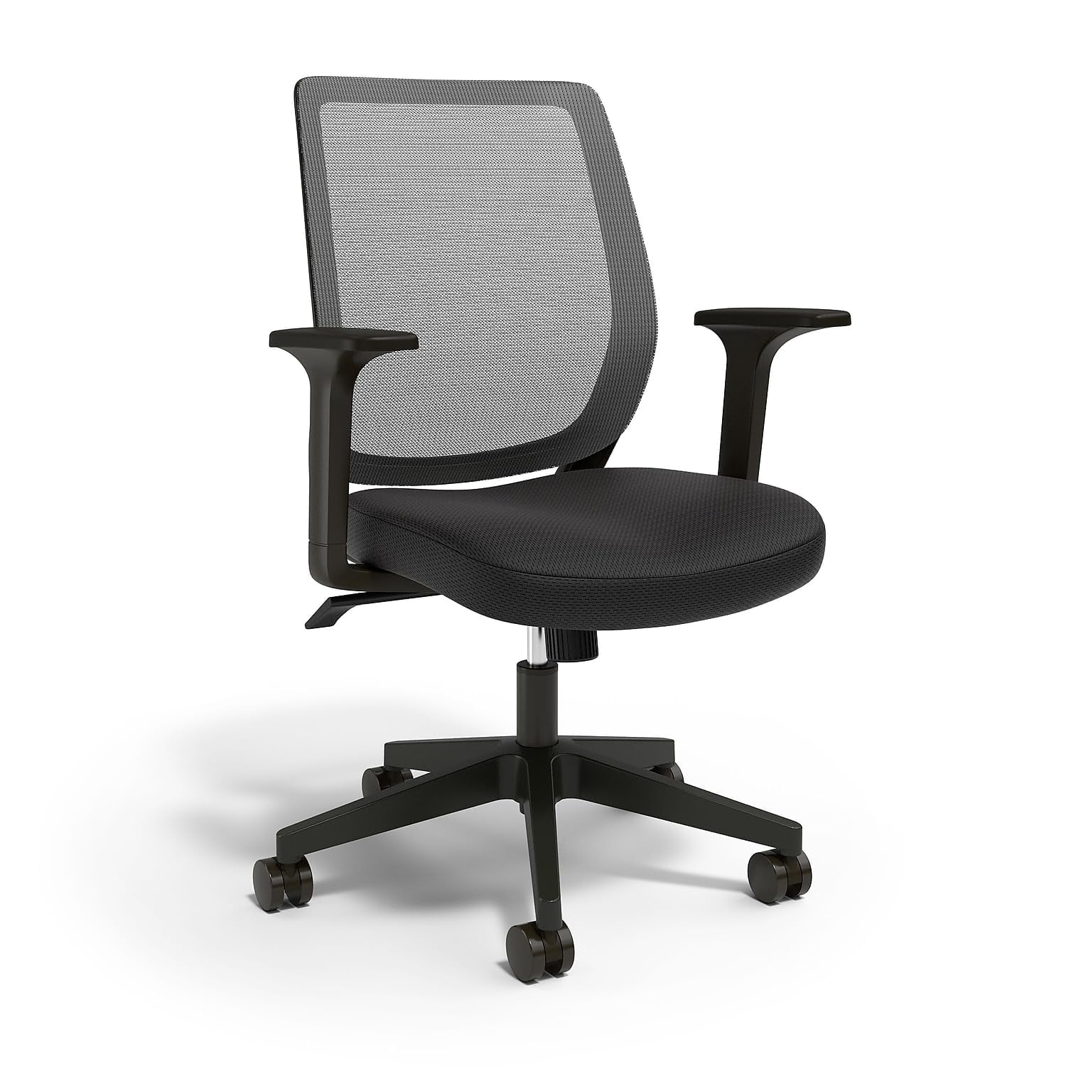 Modern Office Chair with Ergonomic Mesh Back and Soft Fabric Seat ...