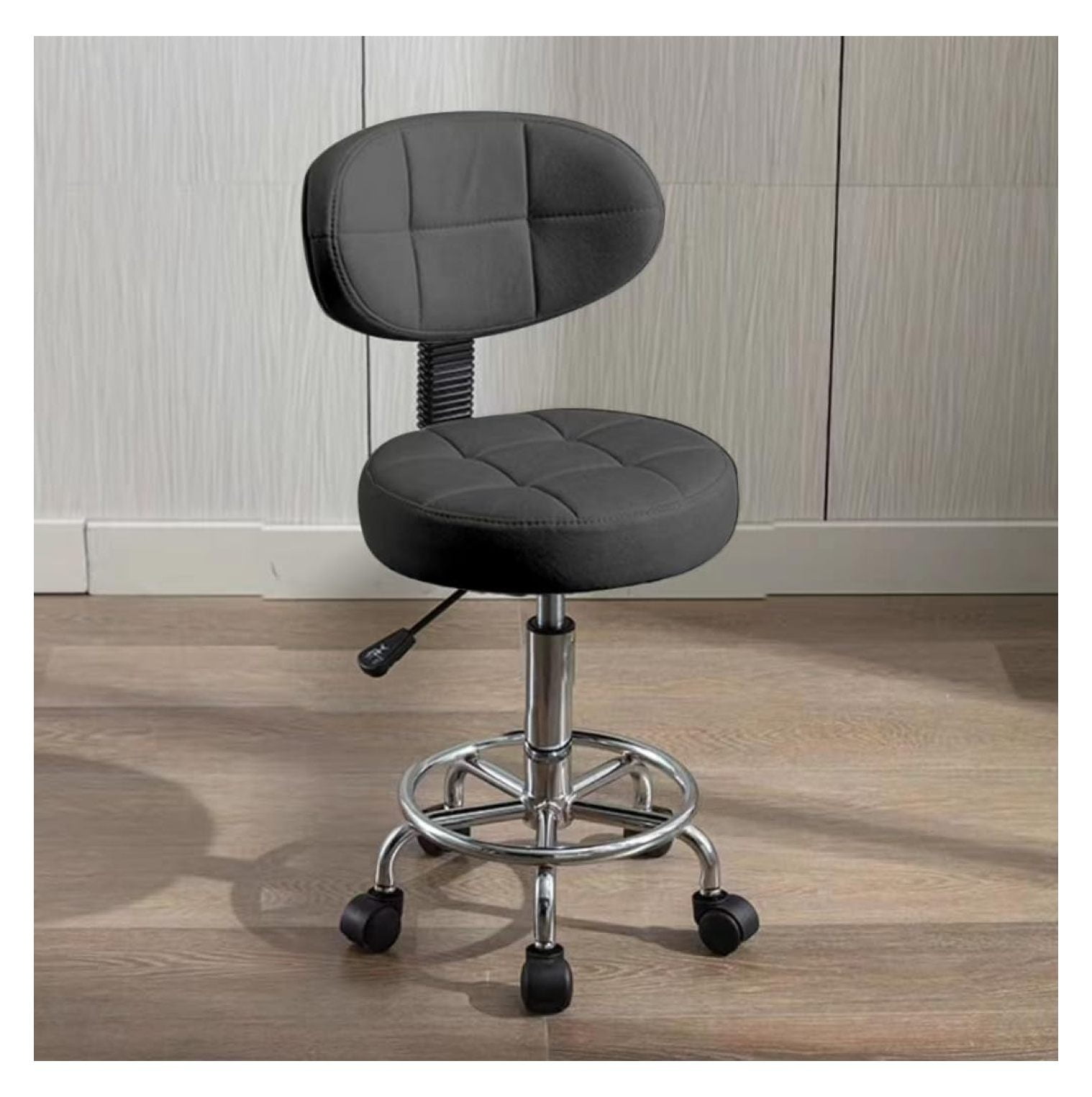 Modern Office Desk Chair Rolling Stool Computer Chair with Low Back ...