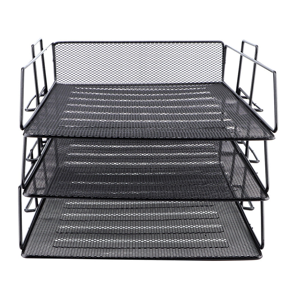 Modern Office Display Rack 3-Layer Magazine File Metal Organizer ...
