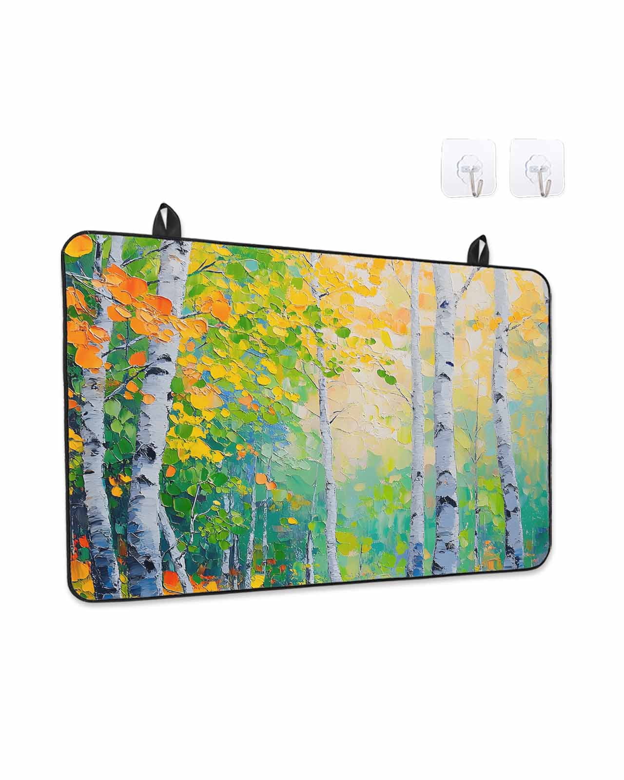 Modern Oil Painting Stove Top Covers for Electric Stove, Kitchen Glass ...