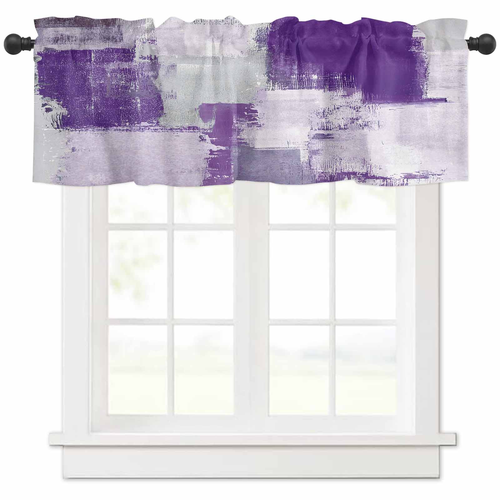 Modern Oil Painting Valances for Windows Farmhouse Kitchen Curtains ...