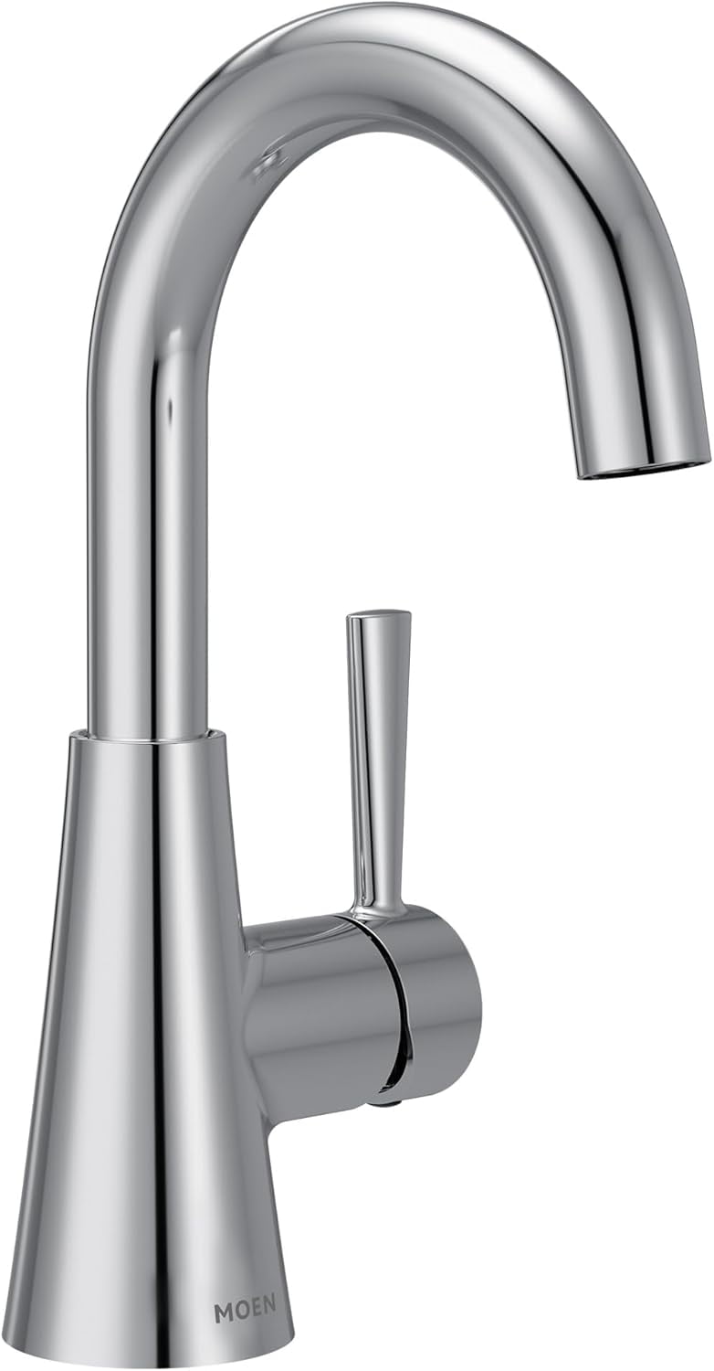 Modern One-Handle Single Hole Bathroom Sink Faucet with Optional Deck ...
