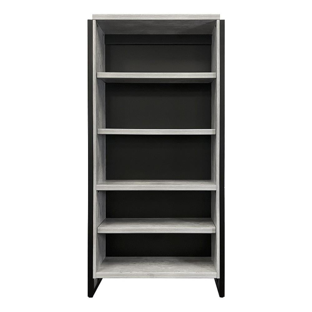 Modern Open Wood Laminate Bookcase Bookcase Fully Assembled Concrete ...
