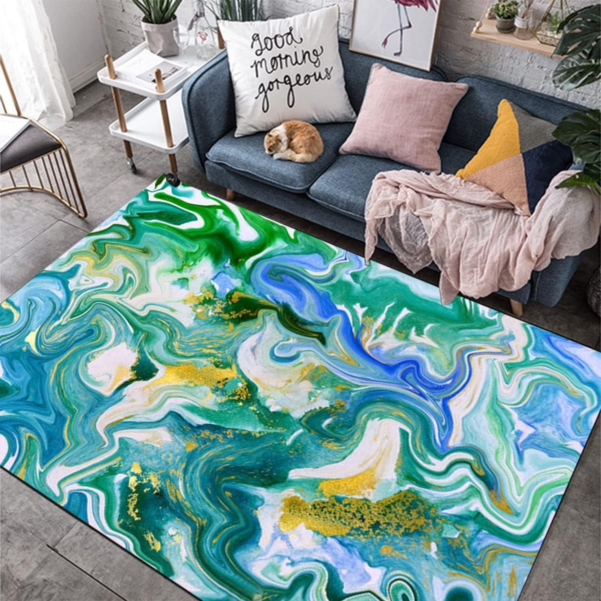 Modern Optical Illusion Psychedelic Area Rug For Living Room Vortex ...