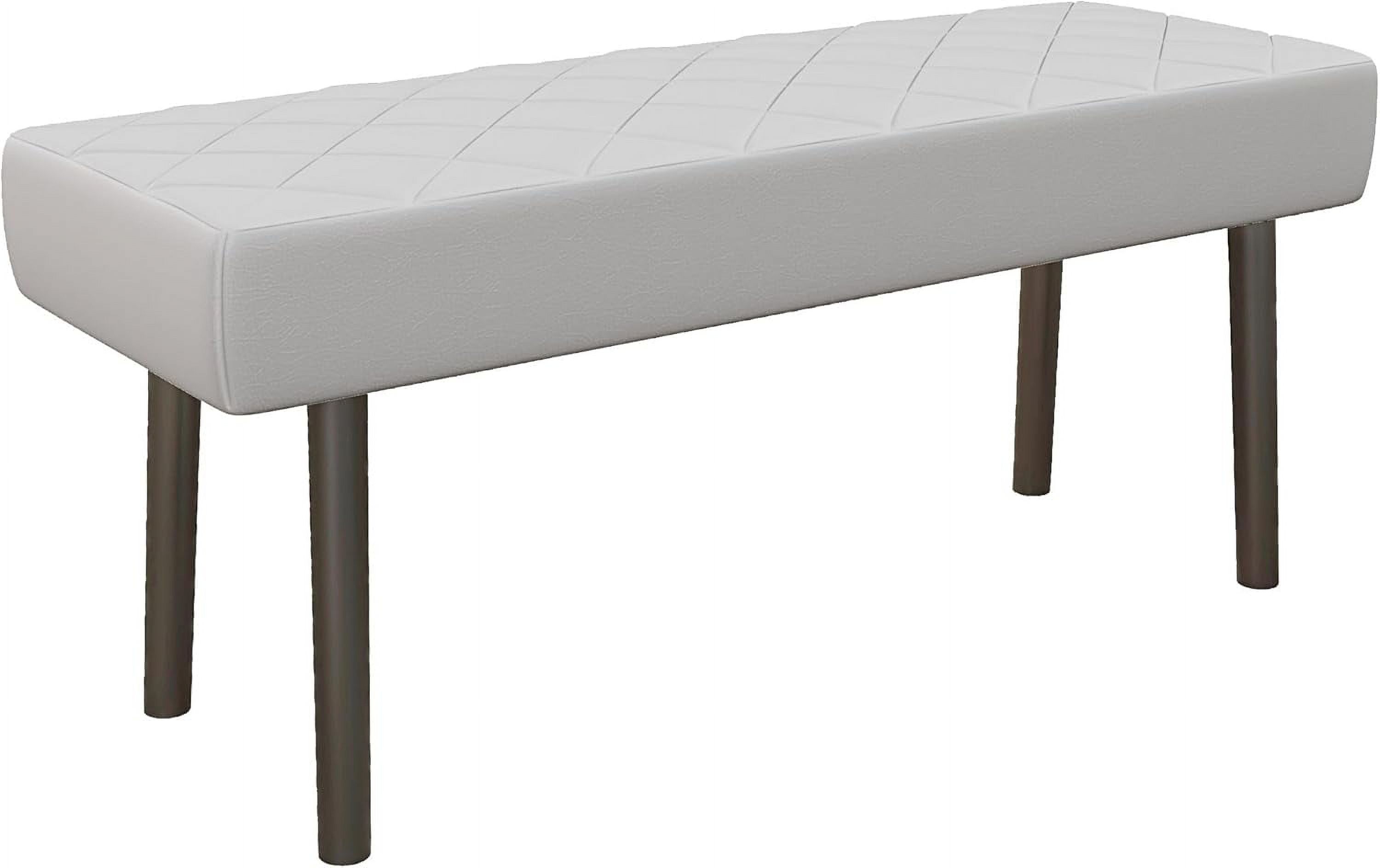Modern Ottoman Bench, 39.4" Faux Leather Upholstered End of Bed Bench ...