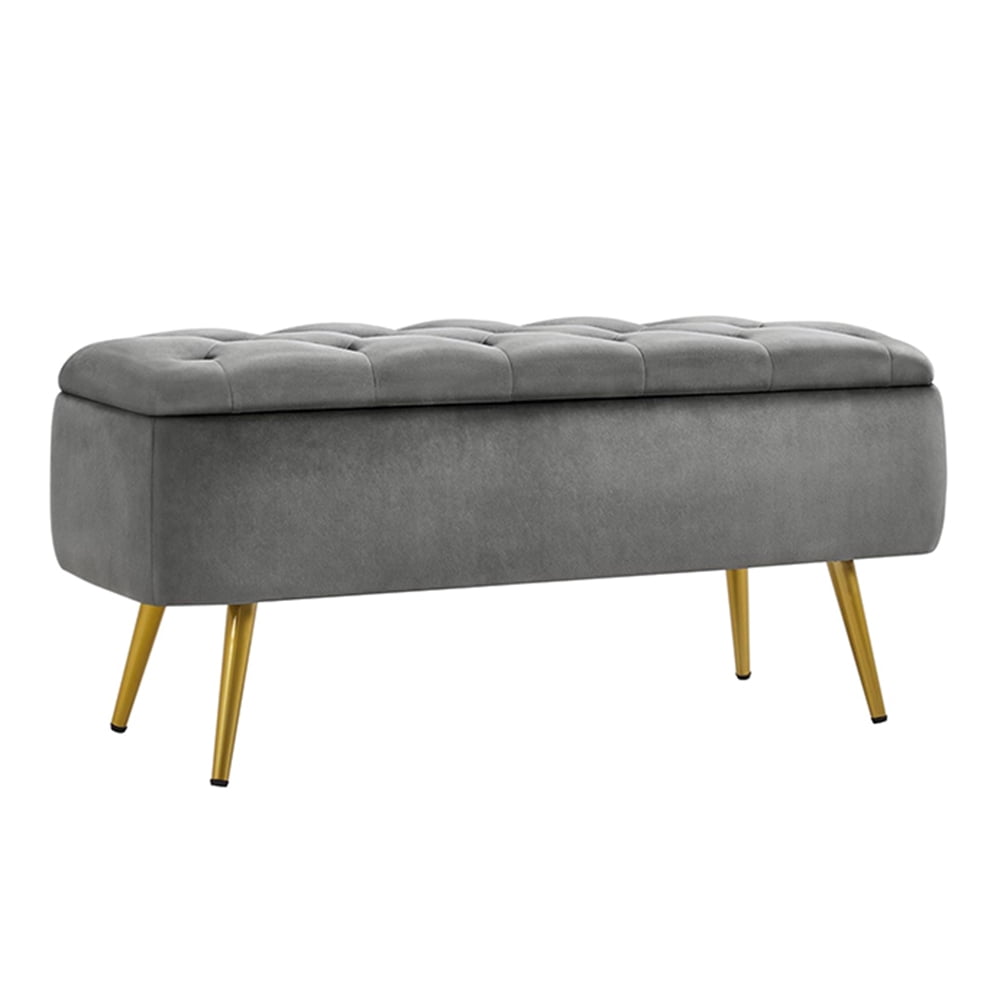 Modern Ottoman Footstool Bench with Storage Bench, Upholstered Bedroom ...