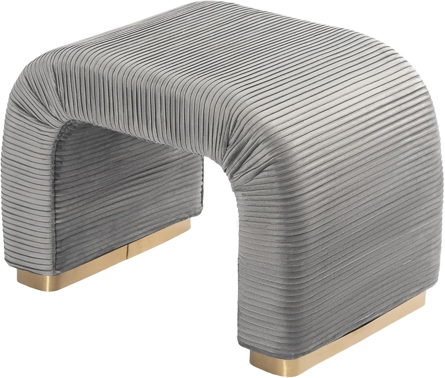 Modern Ottoman Footstool, Upholstered Small Vanity Foot Rest Stool ...