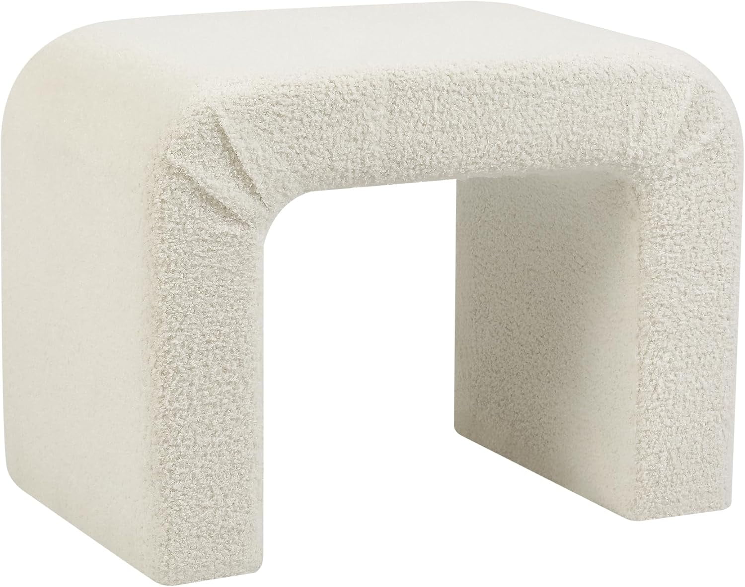 Modern Ottoman Footstool, Upholstered Small Vanity Foot Rest Stool ...