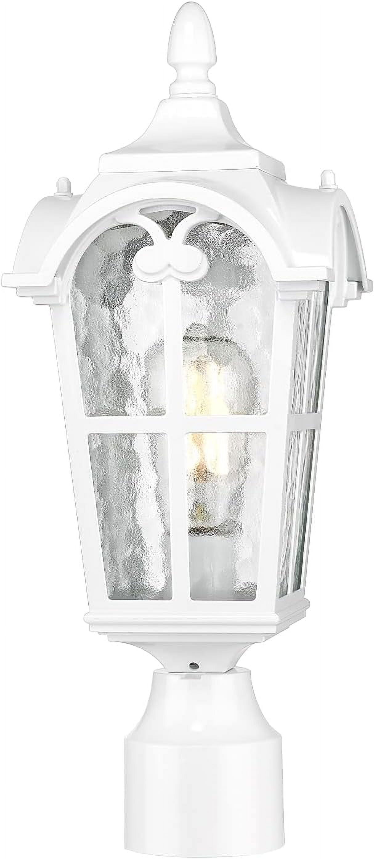 Modern Outdoor Post Light, 17 Inch Exterior Lamp Post Light, Aluminum ...