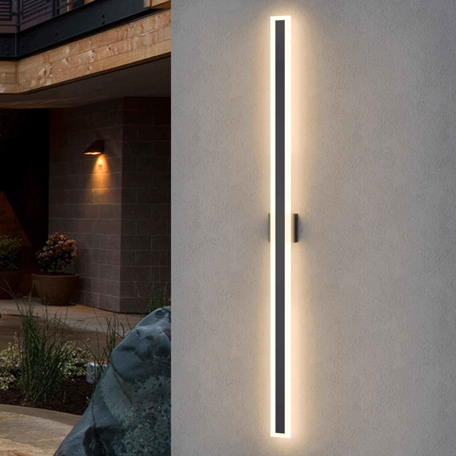 Modern Outdoor Wall Light Exterior Lighting Fixtures LED Linear IP65 ...