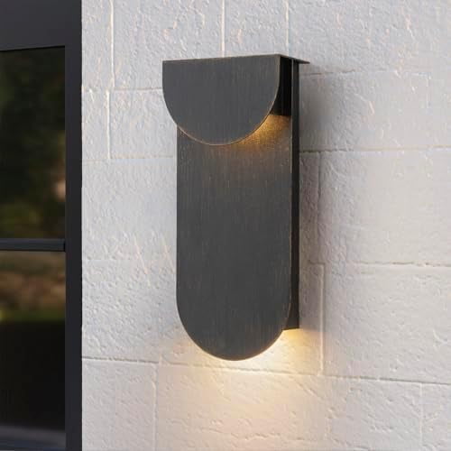 Modern Outdoor Wall Sconce Integrated LED Patio Wall Light Fixture, 2 ...