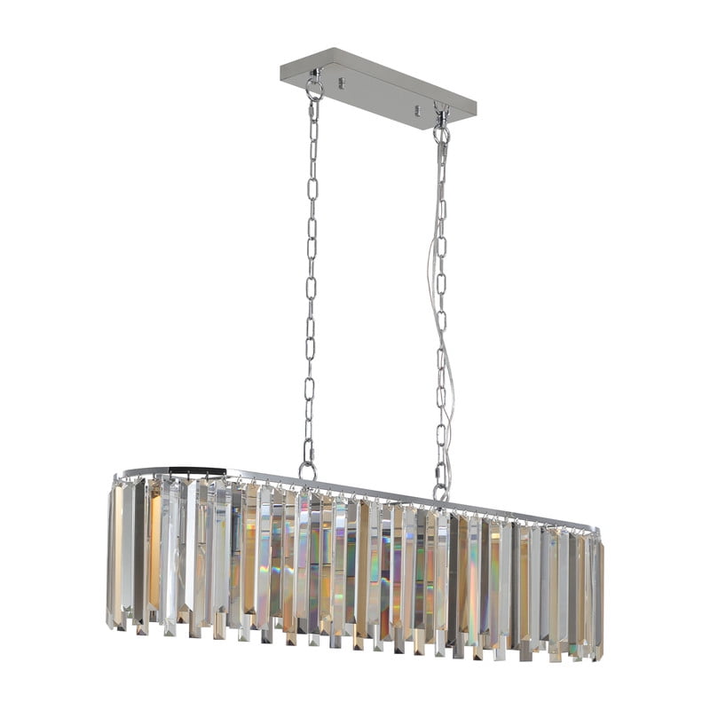 Modern Oval Crystal Chandelier, Rectangular Luxury Pendant Light ...