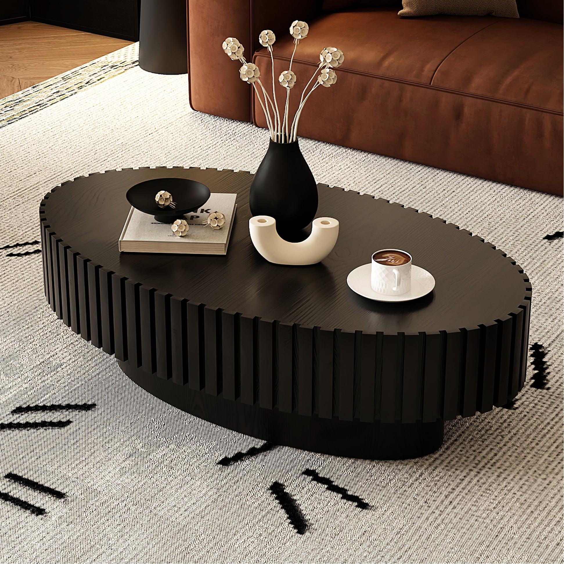 Modern Oval Dressing Table, Handcrafted Relief Details, Construction ...