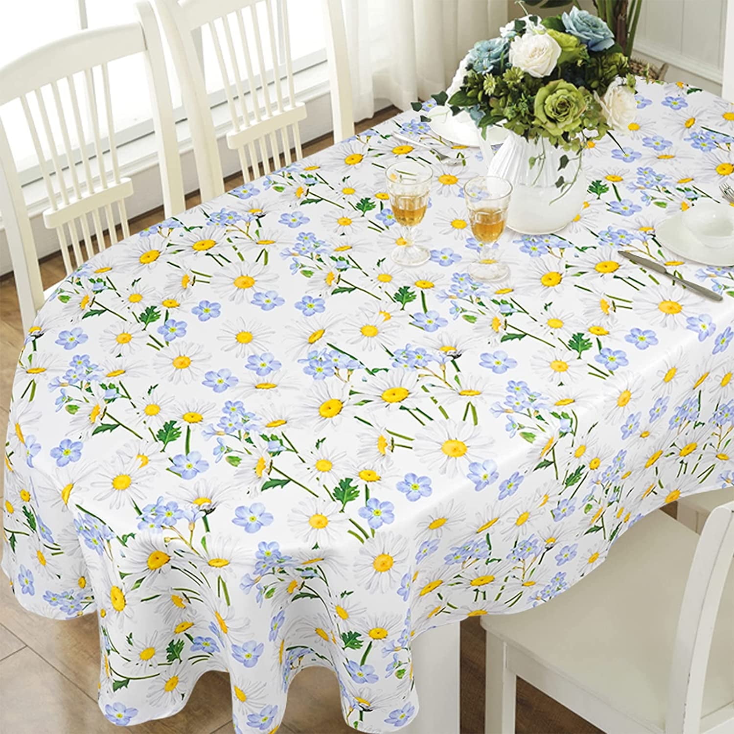 Modern Oval Tablecloth for Oval Table Waterproof Table Cloths for ...
